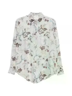 FORTE_FORTE Floral Print Long Sleeve Shirt