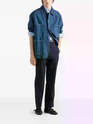 Prada Bleached Denim Blouson Jacket
