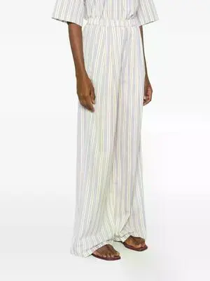 FORTE_FORTE Striped Wide-leg Trousers