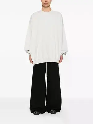 Rick Owens Hun Tie-detail Sweatshirt - Neutrals