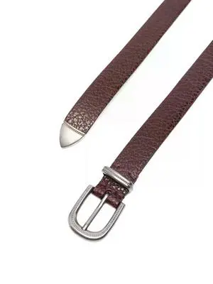Brunello Cucinelli Textured Buckle Belt - Red