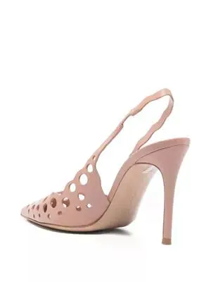 GIANVITO ROSSI Slingback Heeled Pumps - Neutrals