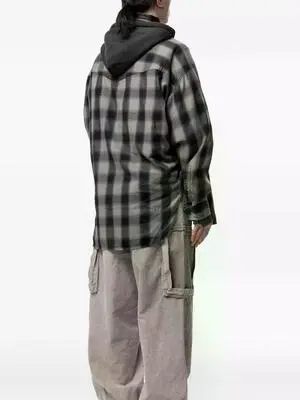 Mihara Yasuhiro Checkered Hooded Shirt