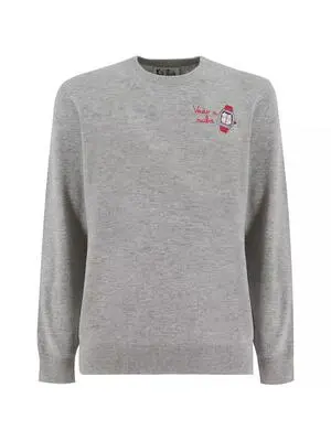 MC2 SAINT BARTH Embroidered Crew-neck Sweater - Grey