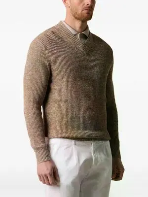 Brooks Brothers V-neck Mouliné Sweater