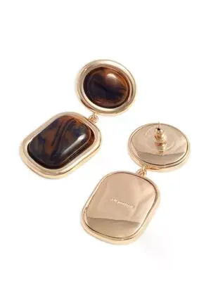 SELF-PORTRAIT Tortoiseshell Framed Earrings