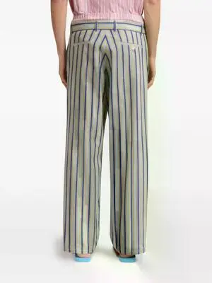 Marni Striped Poplin Trousers With Trompe-l'œil Effect