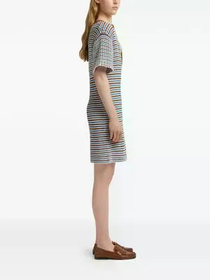 Marni Striped Crocheted A-line Mini Dress