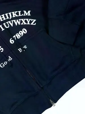 Vetements Alphabet Print Zip-up Hoodie