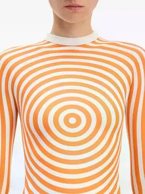 JEAN PAUL GAULTIER Printed Crewneck Top - Orange