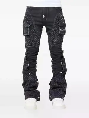 GUAPI Panelled Jeans With Textured Details