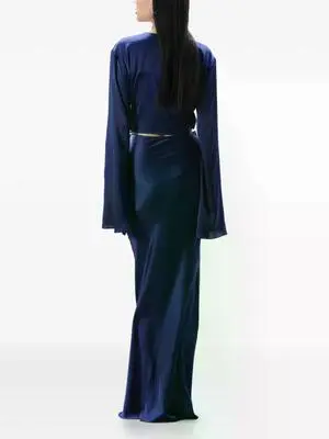 MANURI Sylvia Cut-out Tie Silk Dress