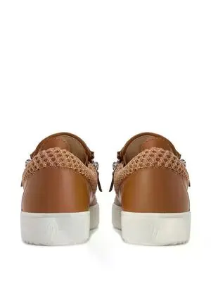 GIUSEPPE ZANOTTI Frankie Crocheted Sneakers - Brown