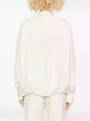 Brunello Cucinelli Shirt With Flap Pockets And Drawstring Hem - Neutrals