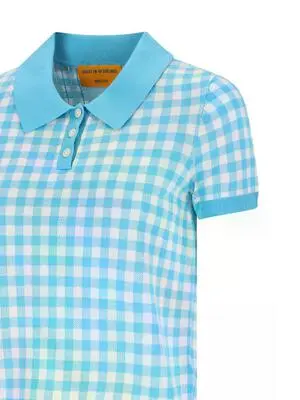 Guest In Residence Gingham Polo Shirt - Blue