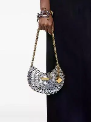 Rabanne Chainmail-effect Disc Shoulder Bag - Silver
