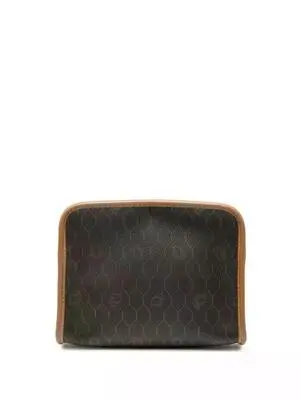 Dior 20th Century Honeycomb Coated Canvas Pouch - Black