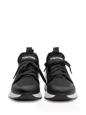 TOM FORD Jago Leather Lace-up Sneakers - Black