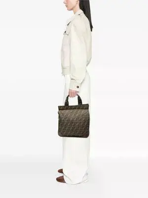 Fendi Zucca Canvas Shopping Tote Bag