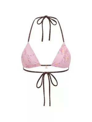 FAE SWIM Honey Reversible Bikini Top - Pink