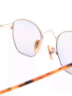 EYEPETIZER Tone Geometric Frame Sunglasses - Gold
