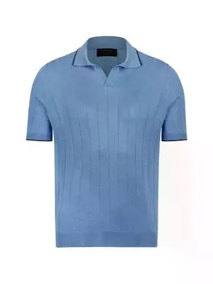 GRAN SASSO Ribbed V-neck T-shirt