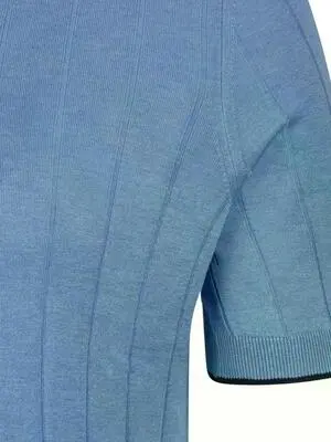 GRAN SASSO Ribbed V-neck T-shirt