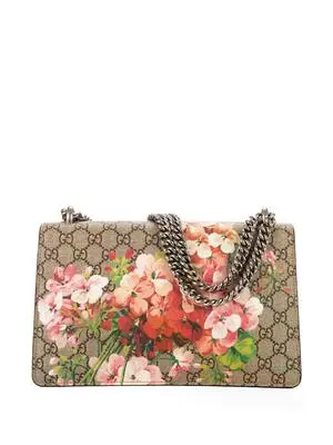 Gucci Small Gg Supreme Blooms Dionysus Shoulder Bag - Neutrals