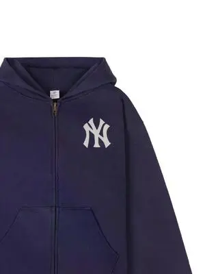 Sporty & Rich Yankees Serif Zip-up Hoodie