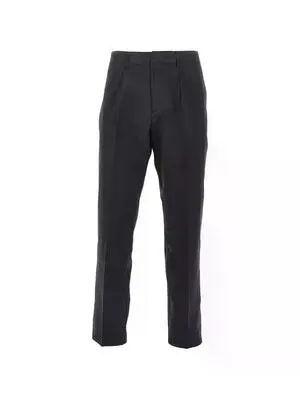 Emporio Armani Pleated Cotton Trousers