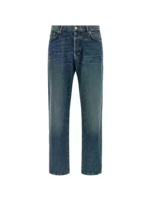 DEPARTMENT 5 Stone-washed Straight Leg Jeans With Contrast Stitching - Blue