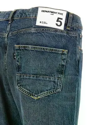DEPARTMENT 5 Stone-washed Straight Leg Jeans With Contrast Stitching