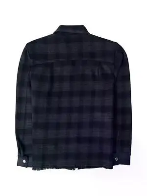 ABOUT:BLANK Plaid-pattern Zipped Shirt - Black