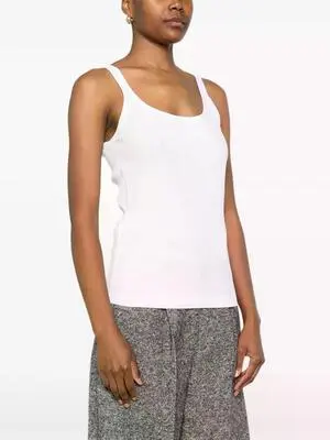 Dolce & Gabbana Ribbed Tank Top With Embroidery