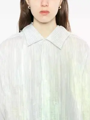 SETCHU Creased Striped Shirt