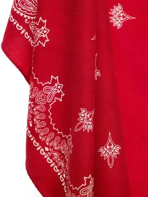 Destin Judy Patterned Scarf - Red