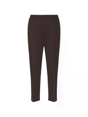 BE ABLE Tailored Trousers With Belt Loops - Brown