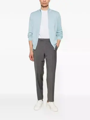 GRAN SASSO Zip-fastening Roll Neck Cardigan - Blue