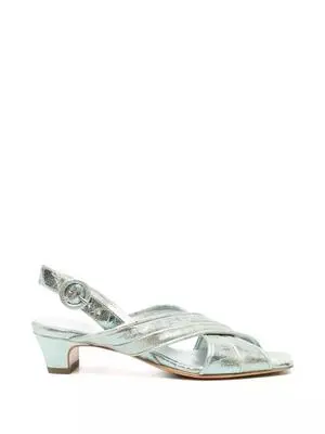 MARA BINI Crisscross Slingback Sandals - Blue