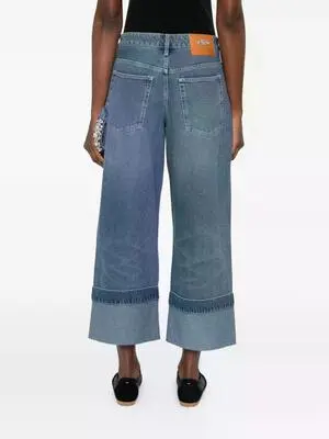 Simone Rocha Embellished Straight Leg Jeans