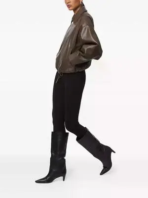 Apparis Ada Leather Jacket With Drawstring Hem - Brown