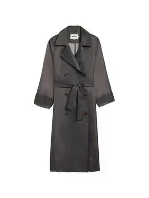 Apparis Apparis Lana Belted Trench Coat Grey