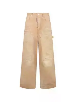 Dsquared2 Garment Dyed Baggy Carpenter Jeans - Neutrals