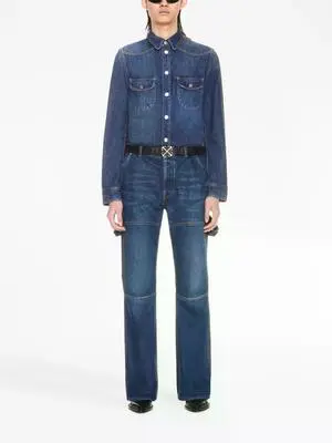 Off-White Long-sleeve Denim Shirt