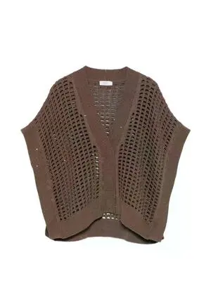Peserico Open Knit V-neck Cardigan