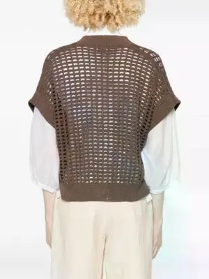 Peserico Open Knit V-neck Cardigan