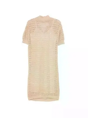 Lorena Antoniazzi Open-knit V-neck Dress