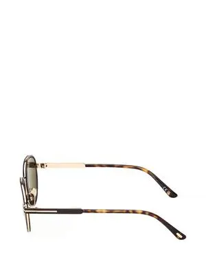 TOM FORD Round Frame Sunglasses - Brown