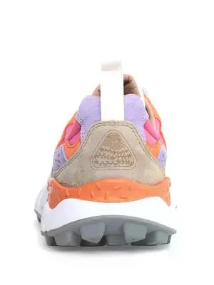 FLOWER MOUNTAIN Nubuck Leather Lace Up Sneakers - Neutrals
