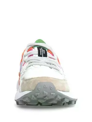 FLOWER MOUNTAIN Nubuck Leather Lace Up Sneakers - Neutrals